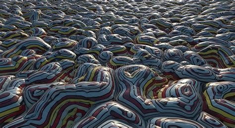 Abstract Striped Topography Stock Illustration Illustration Of