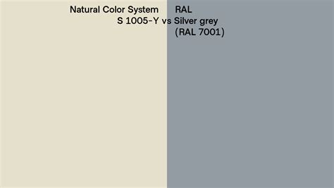 Natural Color System S 1005 Y Vs Ral Silver Grey Ral 7001 Side By