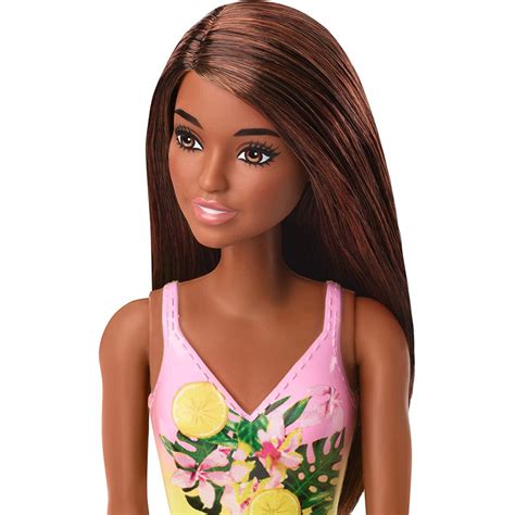 Кукла Барби в купальнике темнокожая Шатенка Barbie Wearing Swimsuit ...