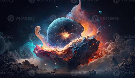 Galaxy Milky Way Stars Other Dimension Cloud Space Explosion Background