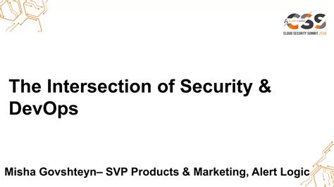 The Intersection Of Security Devops Ppt