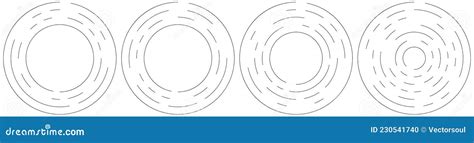 Segmented Circles Set Isolated On A White Background Big Set Of Wheel