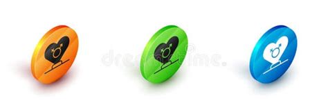 Isometric Gender Icon Isolated On White Background Symbols Of Men And