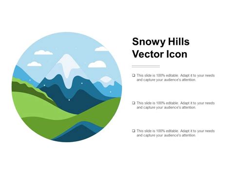 Snowy Hills Vector Icon Ppt PowerPoint Presentation Pictures Introduction