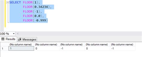 Floor Function In Sql Servertsql Database Tutorials