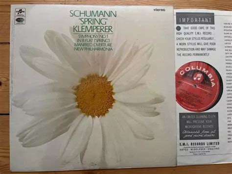 Sax 5269 Schumann Symphony No 1 Manfred Overture Klemperer Er £10000