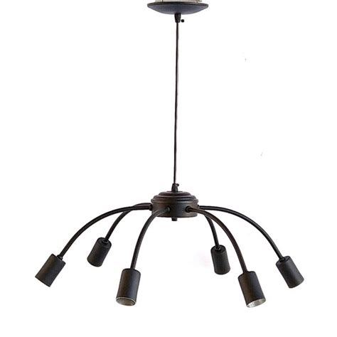 Pendente Spider 6 Lâmpadas Emalustres Preto Leroy Merlin