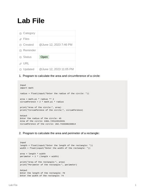 Python Lab File Download Free Pdf Area Fahrenheit