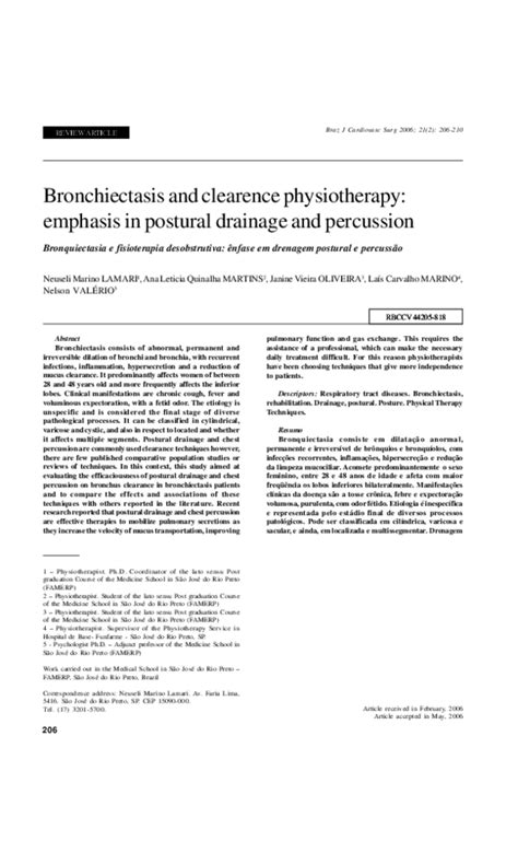 Postural Drainage Bronchiectasis