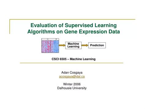 PPT Evaluation Of Supervised Learning Algorithms On Gene Expression