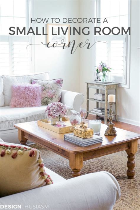 Small Accent Table How To Decorate A Tiny Living Room Corner