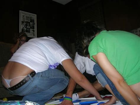 Playing Twister Upskirt Bare And Downblouse Zb Porn