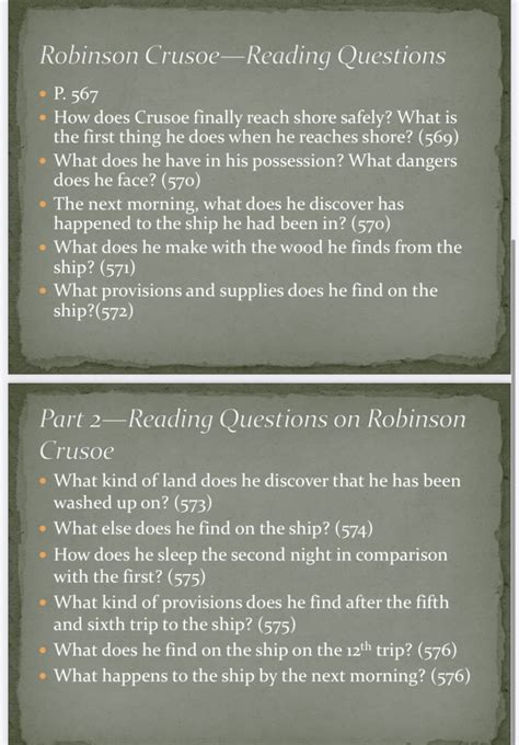 [solved] Robinson Crusoe Reading Questions P 567 How Does Crusoe