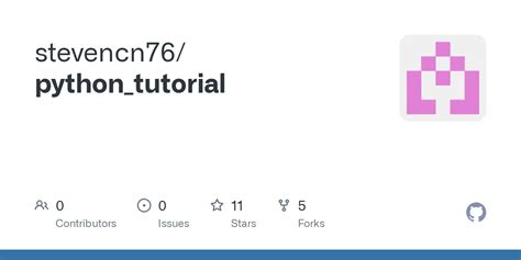 GitHub Stevencn76 Python Tutorial