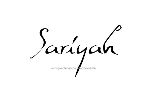 Sariyah Name Tattoo Designs