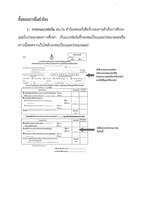 การยื่น คำร้องขอใบประมวลผลการศึกษา Transcript และหนังสือรับรองสำเร็จ
