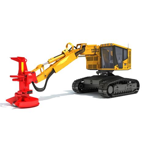 Tracked Feller Buncher Forestry Harvester 3d Model Download Tractor