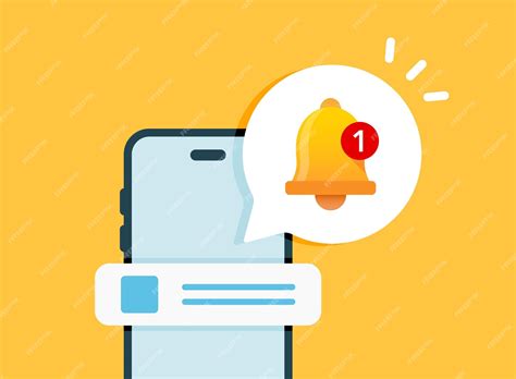 Premium Vector Phone Notifications Icon In Flat Style Smartphone With New Notice Vector