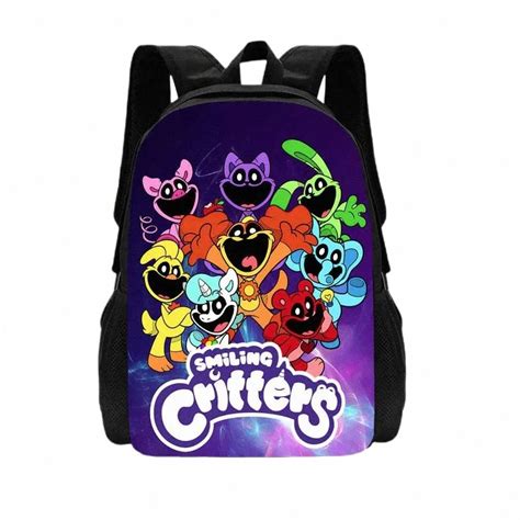 Adorable 3d Game Smiling Critters Backpack Waterproof Backpack Shoulder