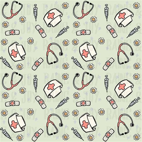 Nursing Seamless Pattern Etsy