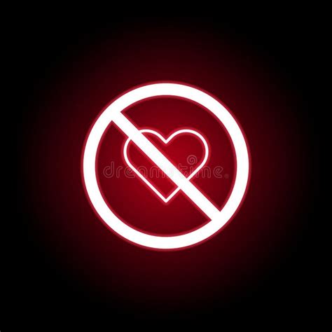 Vector Prohibido Del Icono Del Amor Ilustración Del Vector