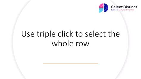 sql tips use double and triple click to select pptx