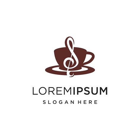 Eenvoudige En Unieke Combinatie Van Toon En Koffiekopje Cafe Muziek