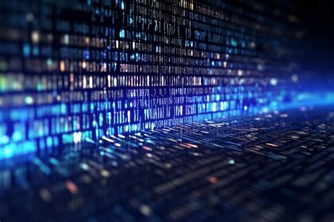D Programming Background With Abstract Binary Code Premium Ai
