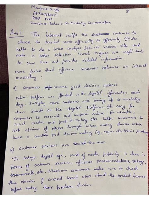 mba 3rd sem assignment consumer behaviour pdf