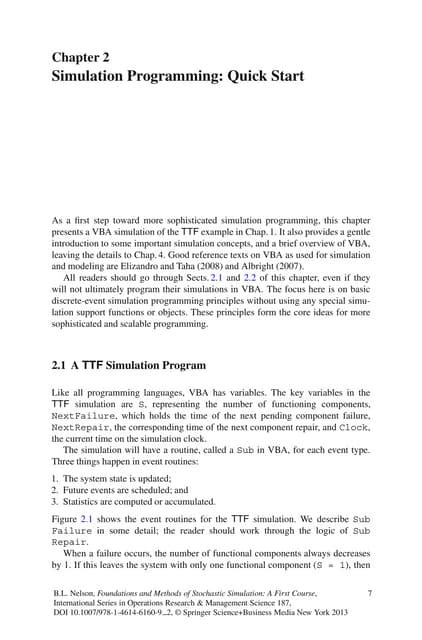 Foundations And Methods Of Stochastic Simulation Pdf