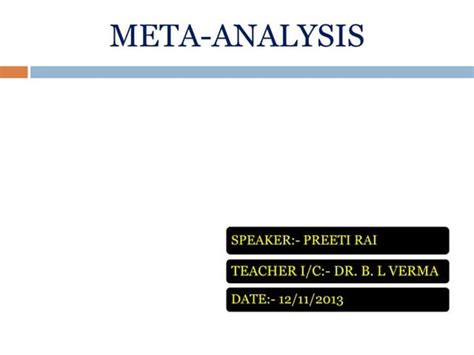 Meta Analysis Pptx