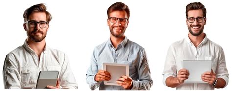 Premium Psd The Nerd Portrait Shows An It Support Man Isolated On A