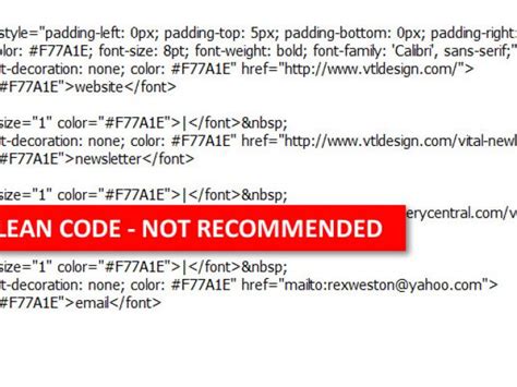 Html Email Signature Code Template Designing Coding And Deploying Html