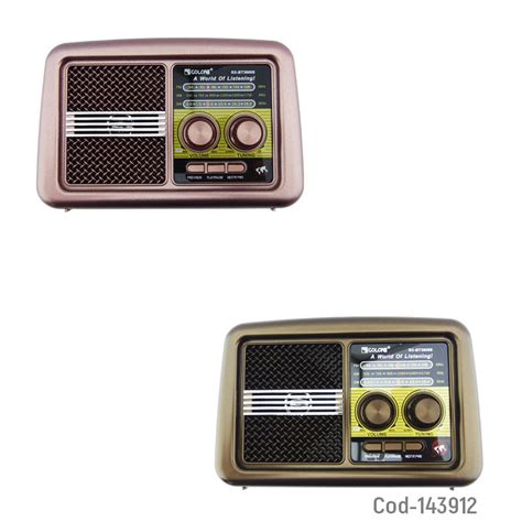 Kolm Radio Multi Banda Marca GOLON Solar Retro Modelo BT3600S Con FM