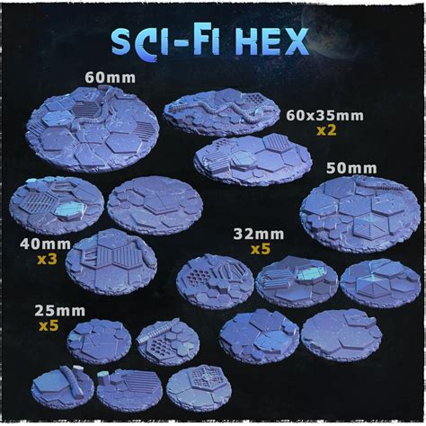 Sci Fi Hex Miniatur Sockel 32mm Tabletop Wargaming Rpg Fantasy