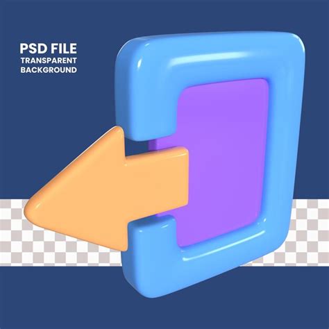Premium Psd Logout 3d Illustration Icon