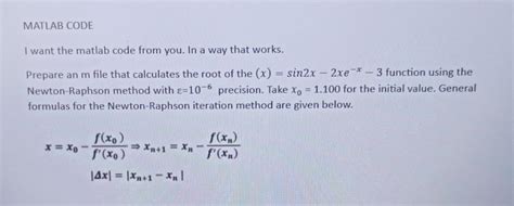 Solved I Want The Matlab Code From You In A Way That Works Chegg Com