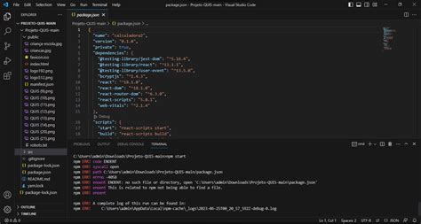 eu estou tendo problemas ao iniciar o React Stack Overflow em Português