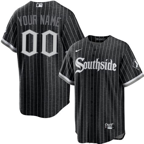Custom Name Chicago White Sox Nike Black City Connect Replica Mens Je