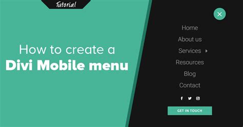 divi mobile menu plugin from divi engine