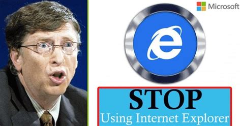 Microsoft Stop Using The Internet Explorer