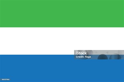 시에라리온의 국기입니다 플래그 아이콘입니다 표준 색상 표준 크기 사각형 플래그입니다 컴퓨터 일러스트레이션 디지털 일러스트레이션 벡터 일러스트 레이 션입니다 Special