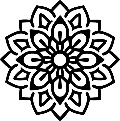 Premium Vector Mandala Black And White Vector