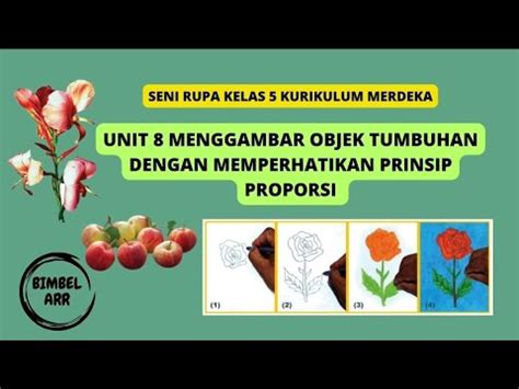Seni Rupa Kelas 5 Unit 8 Menggambar Objek Tumbuhan Dengan Memperhatikan