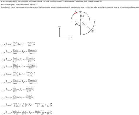Solved A Very Thin Loop Of Wire Has The Unusual Shape Shown Chegg