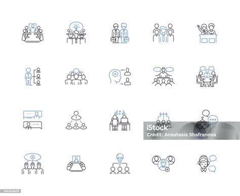 Team Outline Icons Collection Crew Unit Squad Group Collective Club Alliance Vector And ...