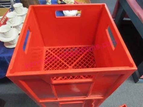 5 Stacking Red Crates Size Of Milk Crates 4555008774
