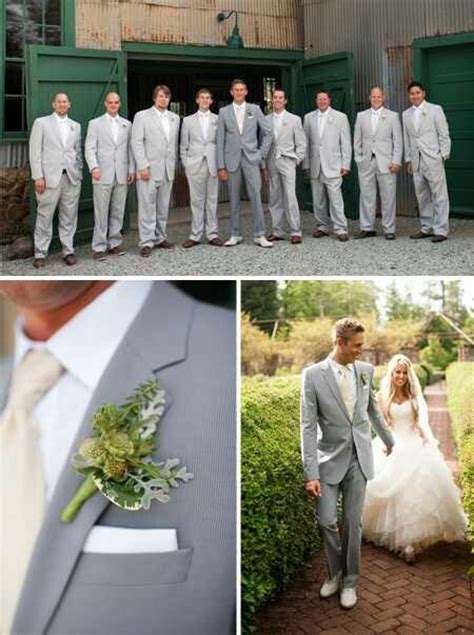 Light Grey Suit With Brown Shoes Wedding Groomsmen Grey Gray