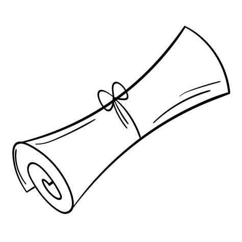 Doodle Sticker Scroll With University Diploma 10651955 Vector Art At Vecteezy