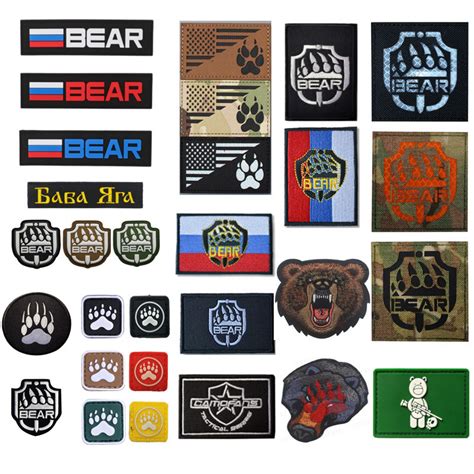 ☠ir Russia Escape From Tarkov Usec Bear Embroidered Patch Russian Game Infrared Reflective Pvc